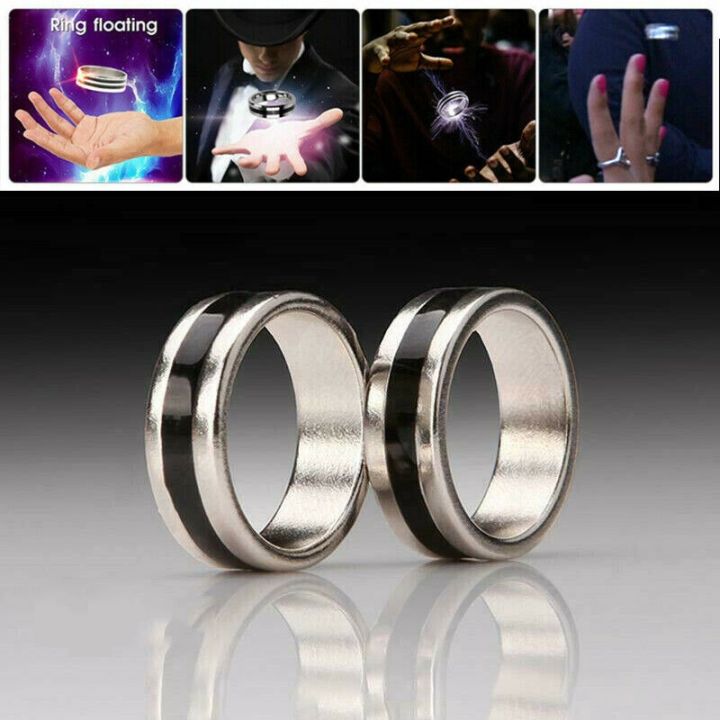 Magic Floating Rings Tricks Play Show Props Magnetic Effect Funny ...
