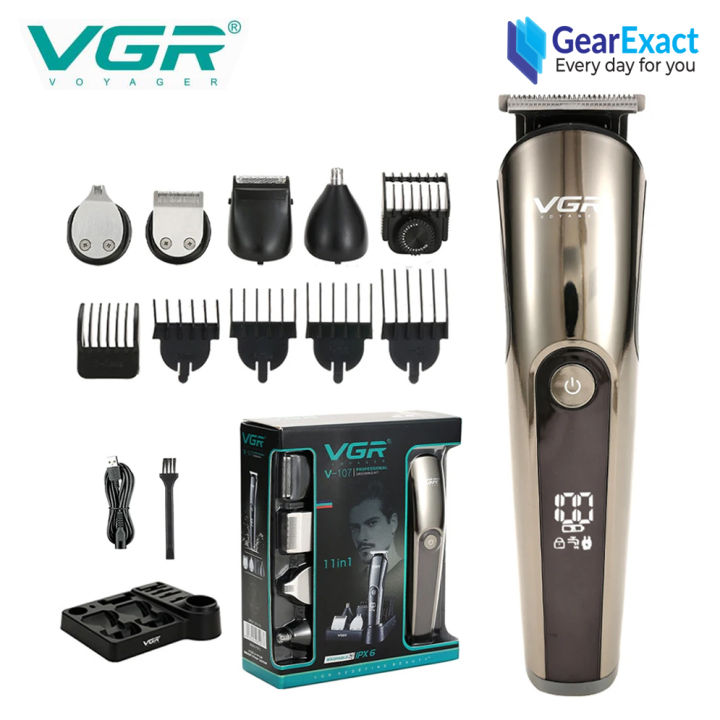 VGR V-107 Professional IPX6 Washable Grooming Kit Face, and Body 11 in 1 for Men | Daraz.com.bd