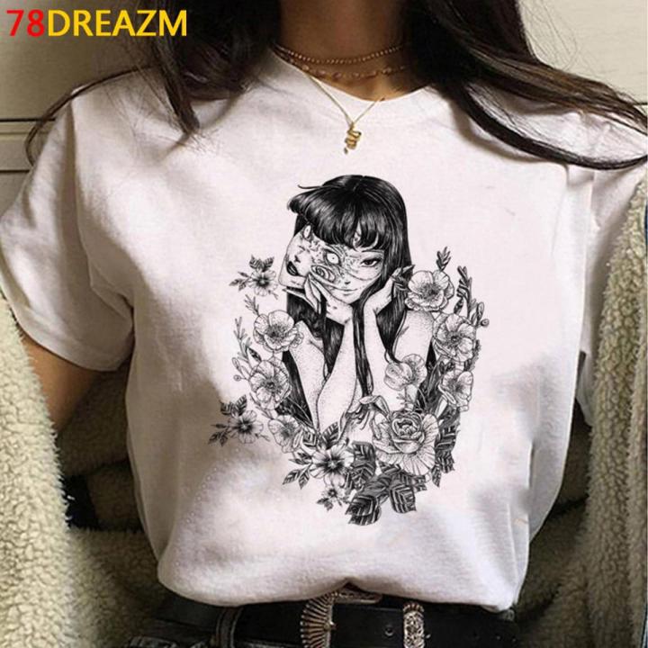 Junji Ito Tomie Shintaro Kago clothes male vintage print streetwear hop ...