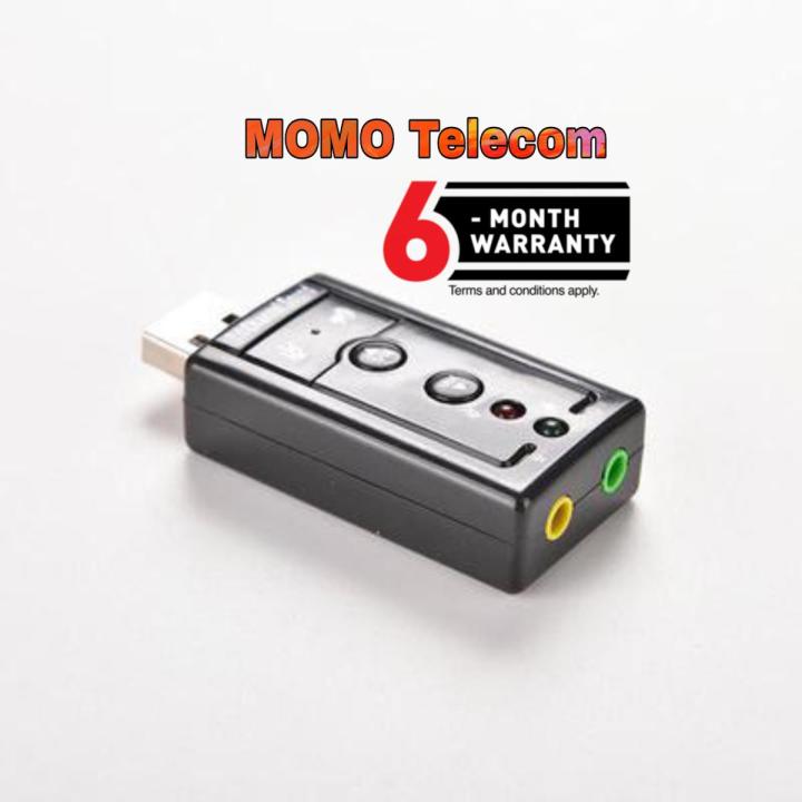 Mini USB 2.0 3D Virtual 480Mbps External 7.1 Channel Audio Sound Card Adapter- black WITH 6 ...