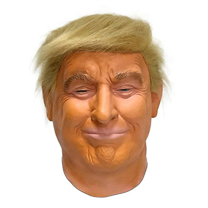 Trump Latex Full Head Face Human Mask for Mask Festival Halloween ...