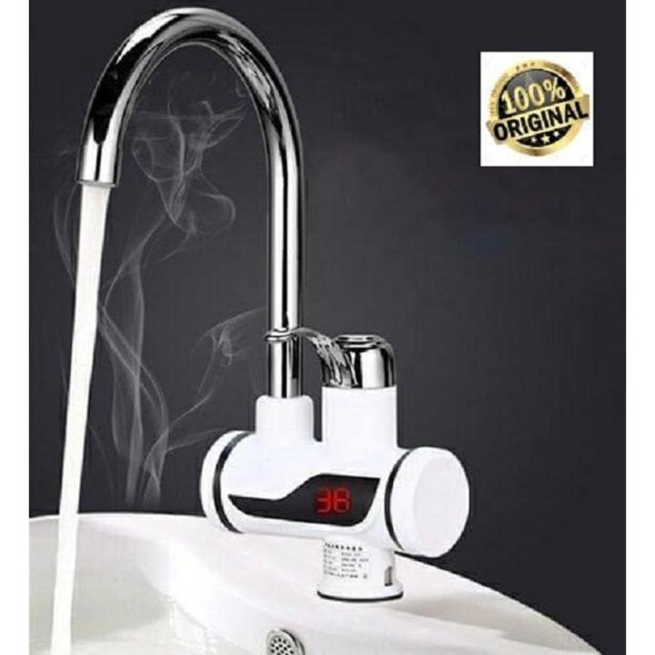 Instant electric digital hot water tap-white for basing | Daraz.com.bd