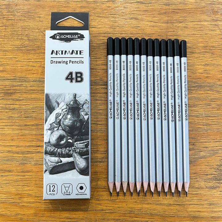 Acmeliae 4B Drawing Pencils (8000-4B) 12pcs Box | Daraz.com.bd