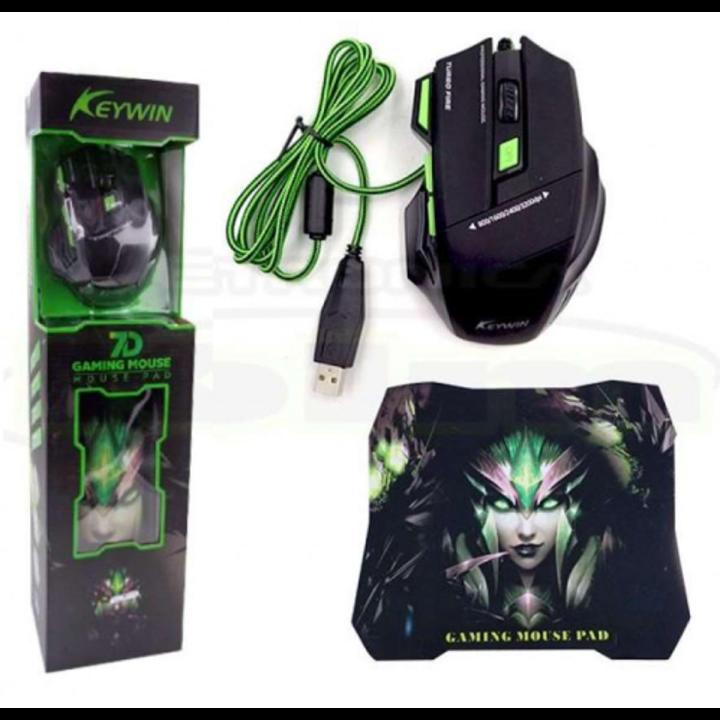 Keywin X7 7D Wired Gaming Mouse & Mouse Pad Combo | Daraz.com.bd