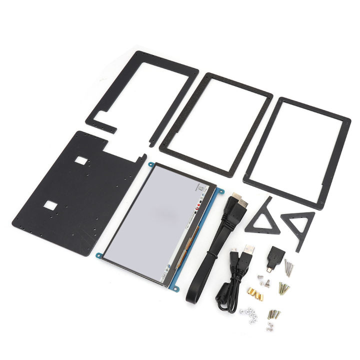 7 Inch 1024x600 HDMI LCD Touch Screen Display with Acrylic Shell for Raspberry Pi 4b 3b 3b ...