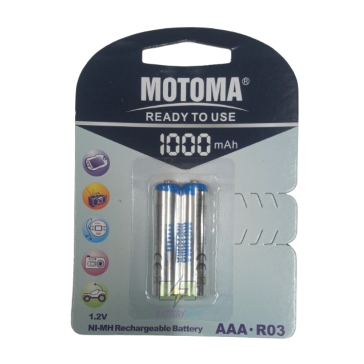 MOTOMA AAA R03 1000mAh 1.2V Ni-MH Rechargeable Battery | Daraz.com.bd