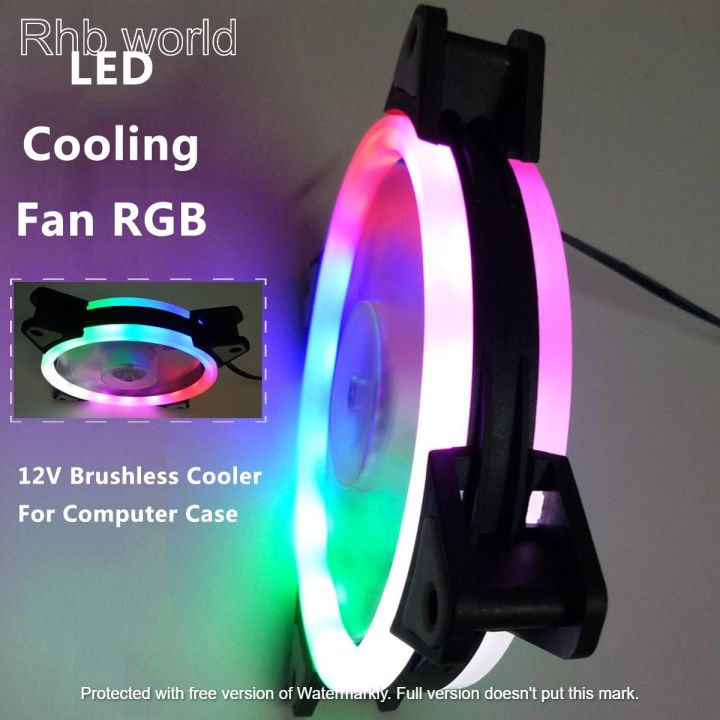 Hi Speed RGB 120mm Silent Computer Casing Cooling Fan -Multycolour ...