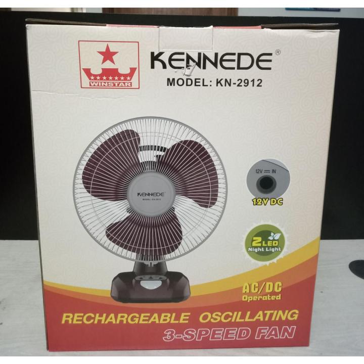 12" Kennede Charger Fan Kennede Charger Ac/Dc Fan Kennede Rechargeable ...