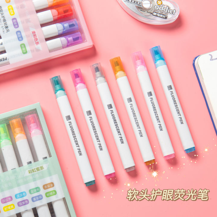 Candy Color Flash Box Pen Marking Pen Fluorescent Pack Hatching Pen ...