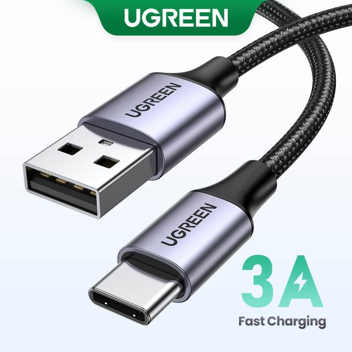 【3A】UGREEN USB A to USB C Cable Nylon Braid Type C Fast Charging Cable ...