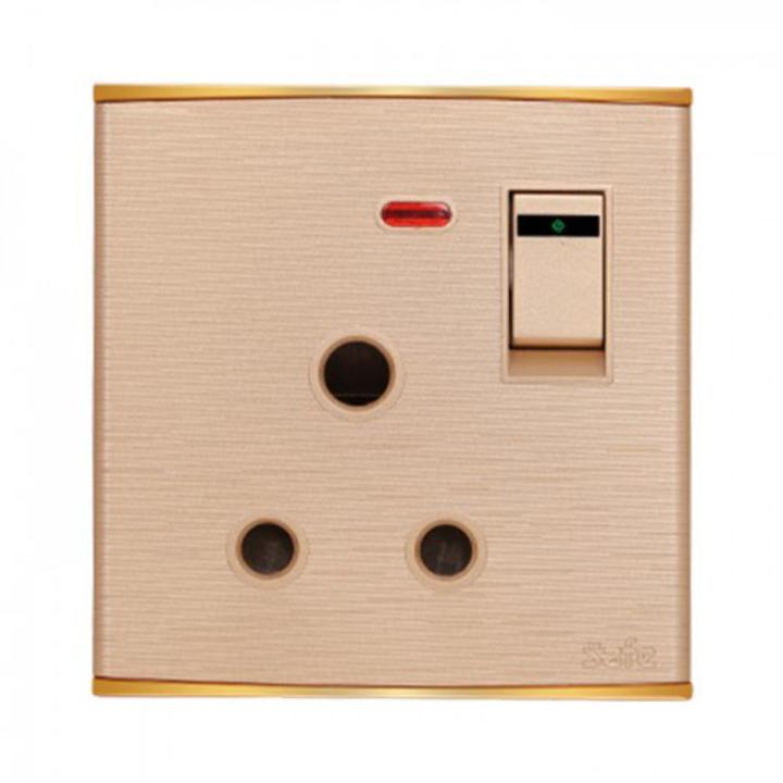 3 Pin Round Socket With Switch Walton Safe | Daraz.com.bd