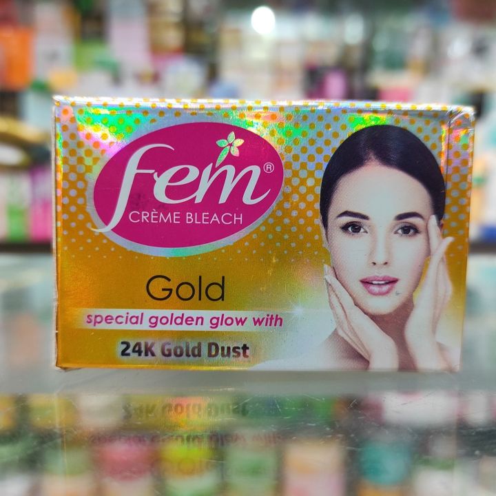 Fem Fairness (Gold) Crème Bleach India - 24g | Daraz.com.bd