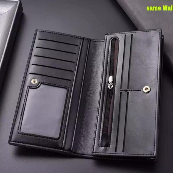Leather Long Lusting Long Wallet For Men | Daraz.com.bd