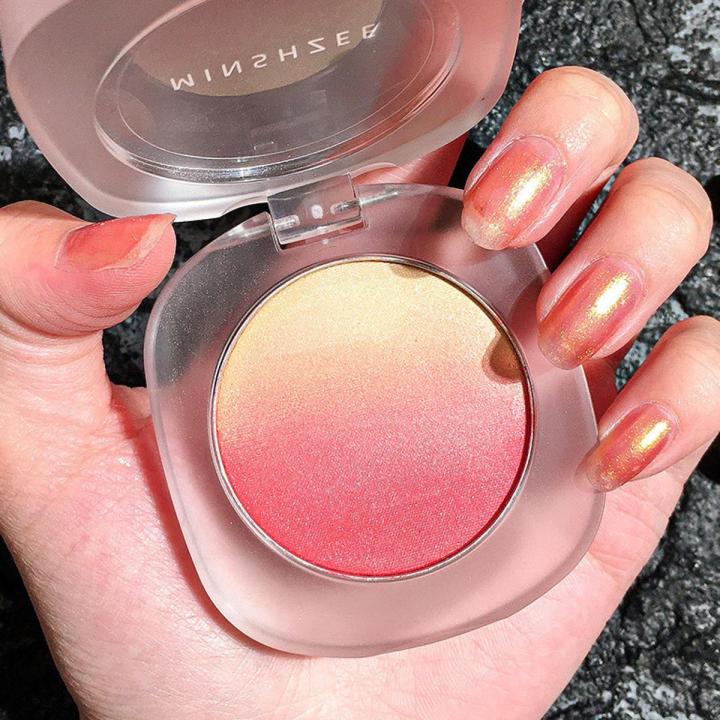 Three Colors Gradient Blush Brown Sugar Milk Tea Warm Blush Rouge ...