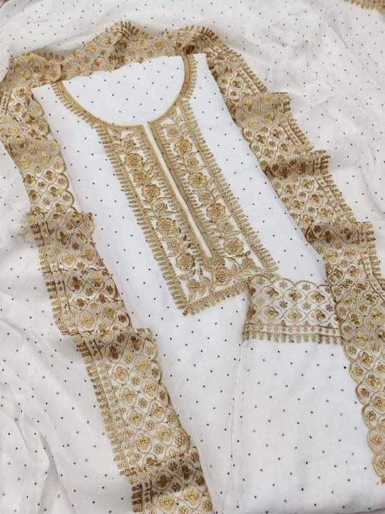 Jesan Super Shop Bangla Georgette/Jorjet Shalwar Kameez Unn Reddy Four ...