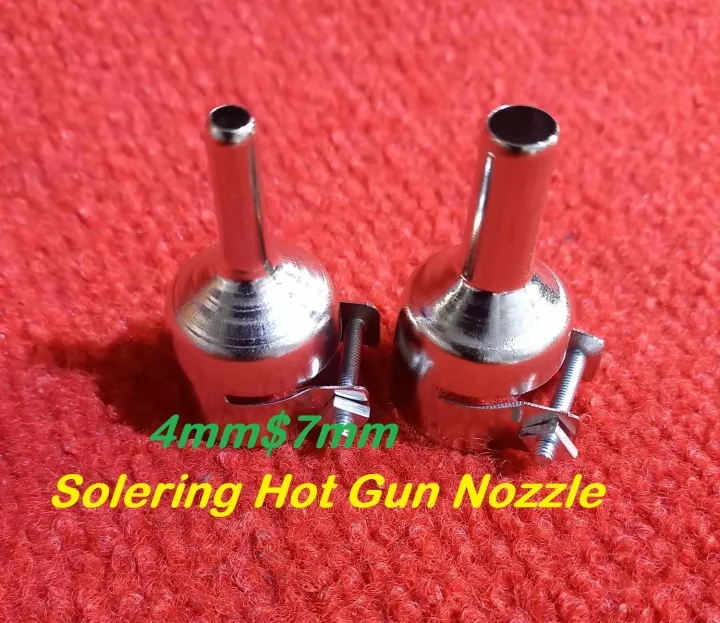 2Pcs Set Hot Gun Nozel 4mm 7mm Round Hot Gun Machine Nozzles Straight ...