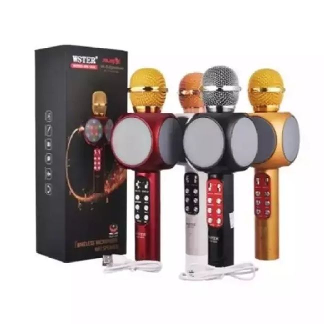 Wireless Karaoke Handheld Microphone USB KTV Player Bluetooth Mic Speaker WS-1816 | Daraz.com.bd