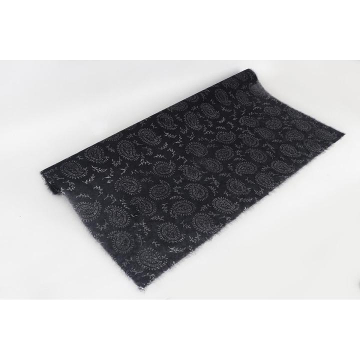 Silk Paper Gift Wrap (Silver Kolki Design) - Handmade Black Wrapping ...
