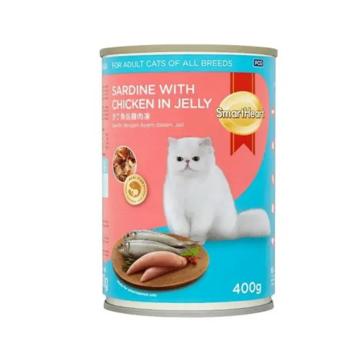 SmartHeart Cat Sardine with Chicken In Jelly 400g Can | Daraz.com.bd