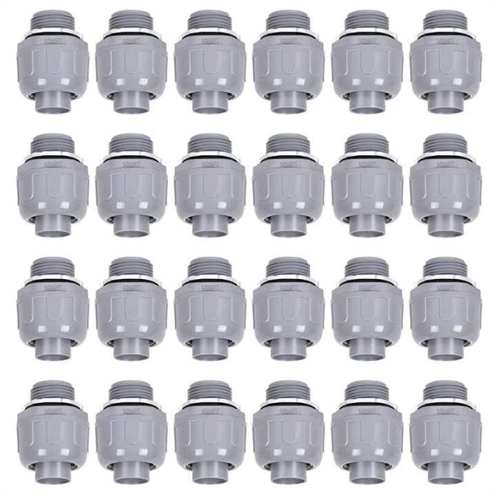 24 Pieces 1/2 in Non-Metallic Electrical Conduit Fittings PVC Conduit ...