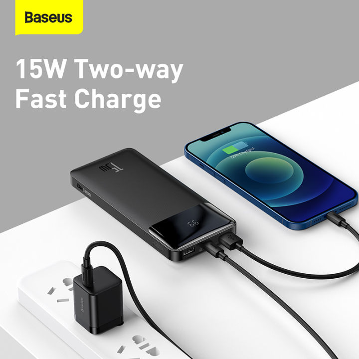 Baseus Bipow 10000mAh 15W Fast Charging Digital Display Power Bank ...