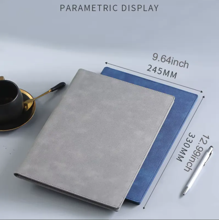 A4 Leather Padfolio Portfolio Folder Magnetic Clipboard Business ...