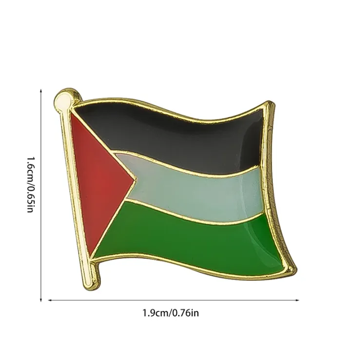 1Pc Palestine Flag Pin Badge Palestine Palestinian Flag Pin Badge Lapel ...