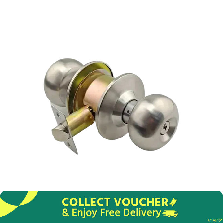 Stainless Steel Round/Mortise Lock,with brass key | Daraz.com.bd