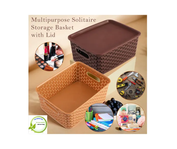 02 pieces set Plastic Busket Big Size Multi Design and multi Color ...