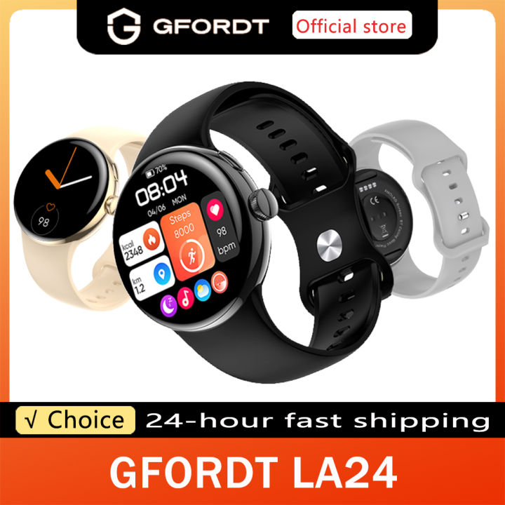 GFORDT LA24 Smart Watch Bluetooth Call 1.3AMOLED Display Health ...