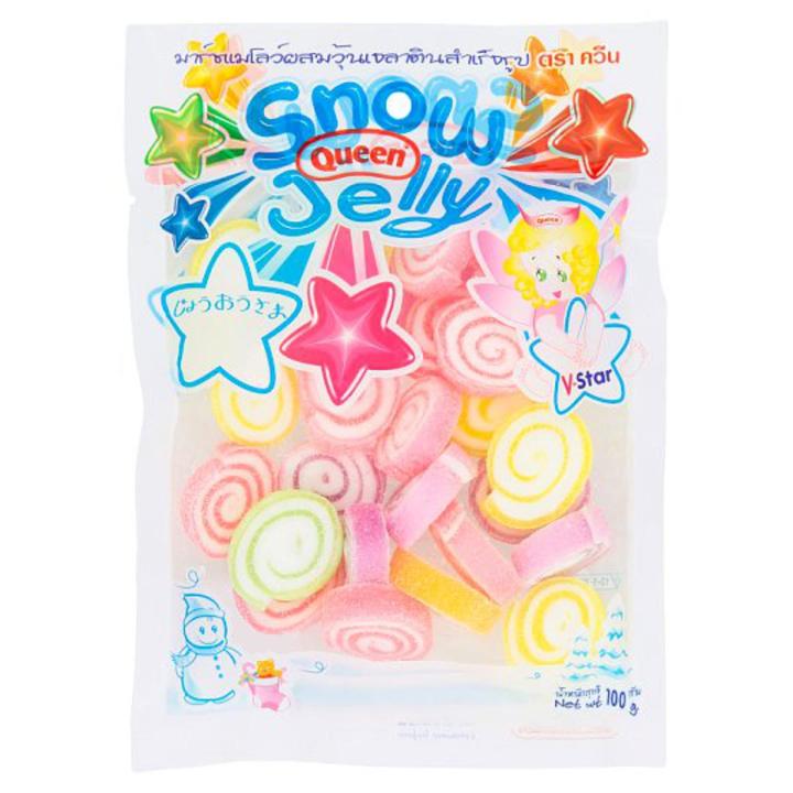 Queen Snow Jelly Roll Marshmallow with Gelatin Dessert 100g | Daraz.com.bd