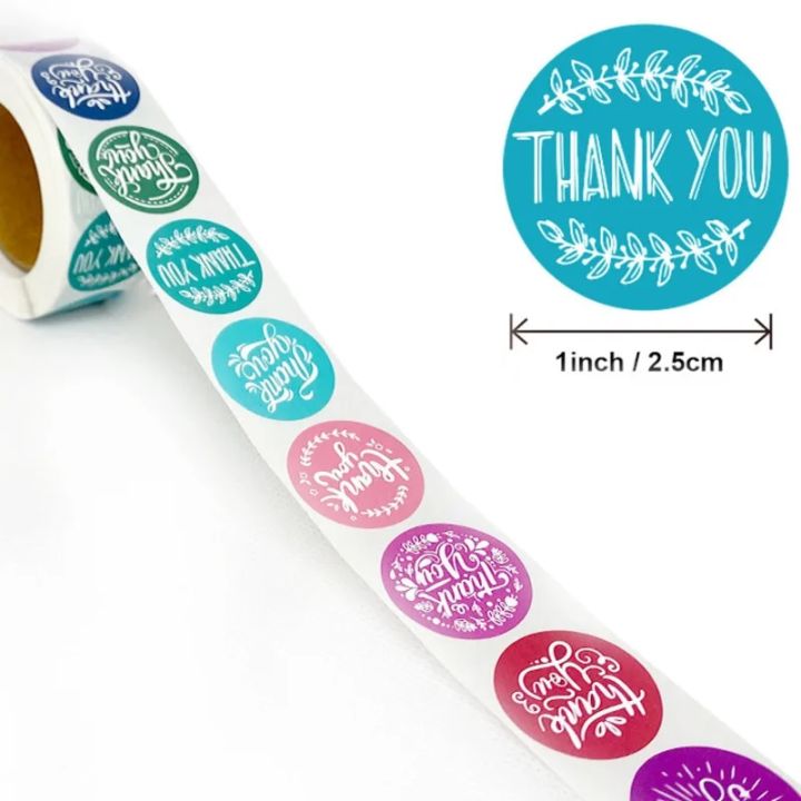 【3C VictoryEagle】500pcs/lot Round Cartoon Thank You Stickers Seal ...