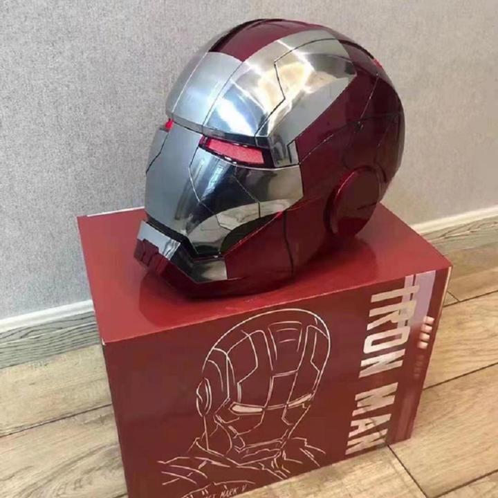 Avengers Iron Man Mk5 Electric Helmet 1:1 Movable Multi Pieces English ...