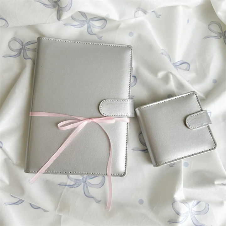 A5 A6 A8 SliverGold PU DIY Binder Notebook Cover Diary Agenda Planning ...