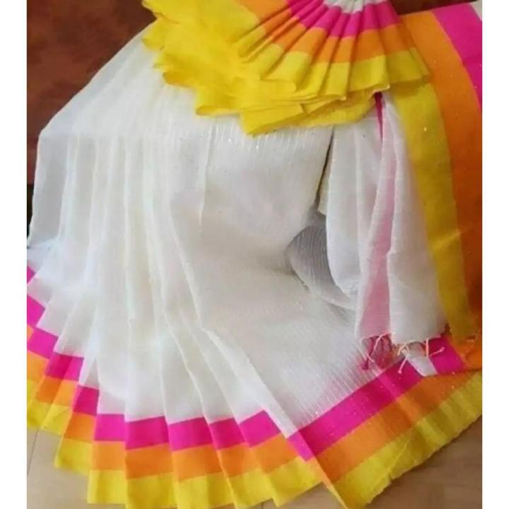 Chumki Saree For Womens(All Color) With Rongdhonu Border - Sari | Daraz ...