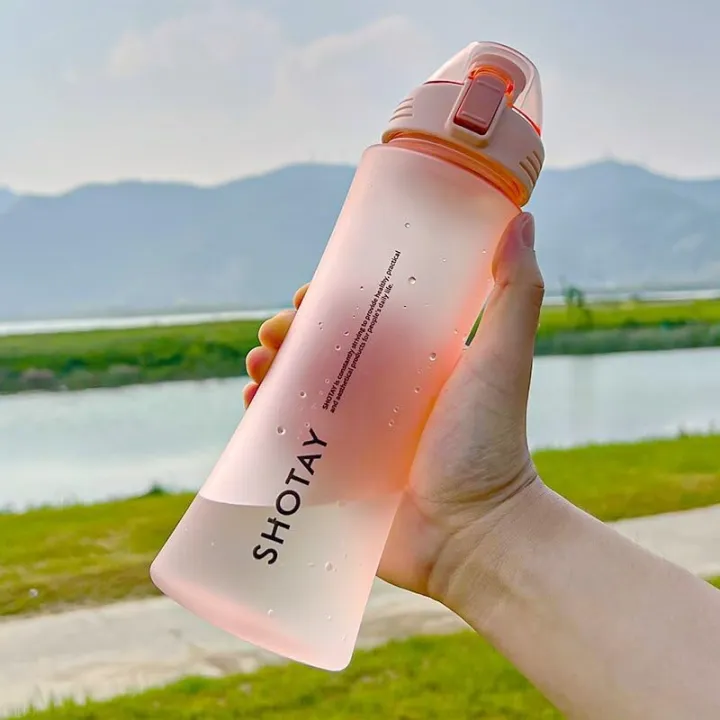 660ml BPA-Free Frosted SHOTAY Water Bottle – Leak-Proof Flip Cap ...