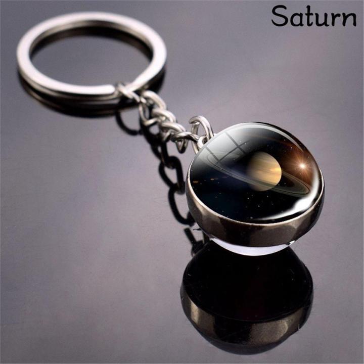 Luminous Solar System Planet Key chain Pendant Key Ring Earth Moon ...