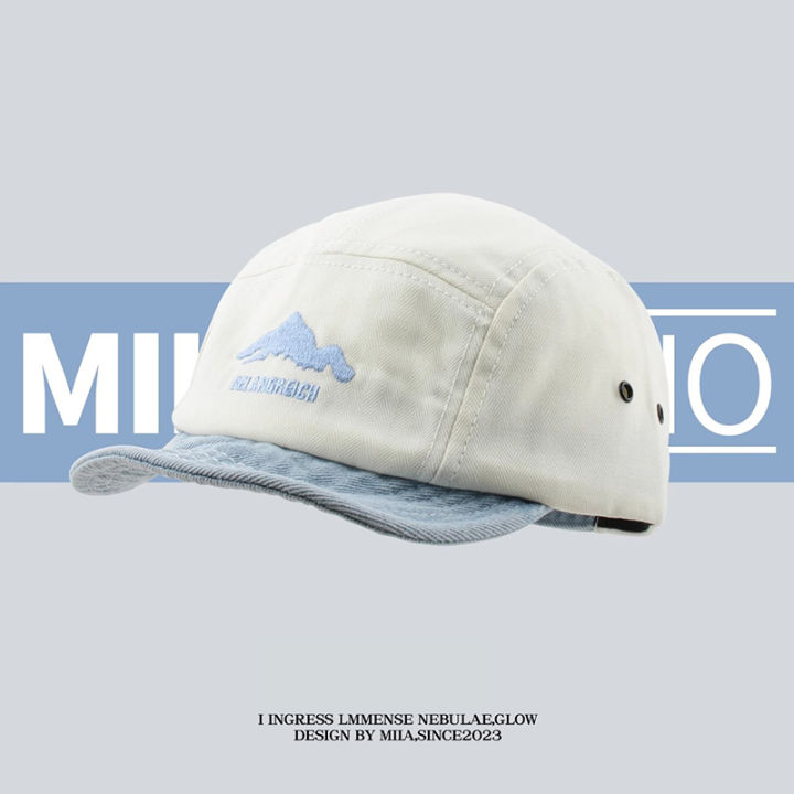 Japanese Short Brim Denim Blue Baseball Caps for Men and Women Street ...