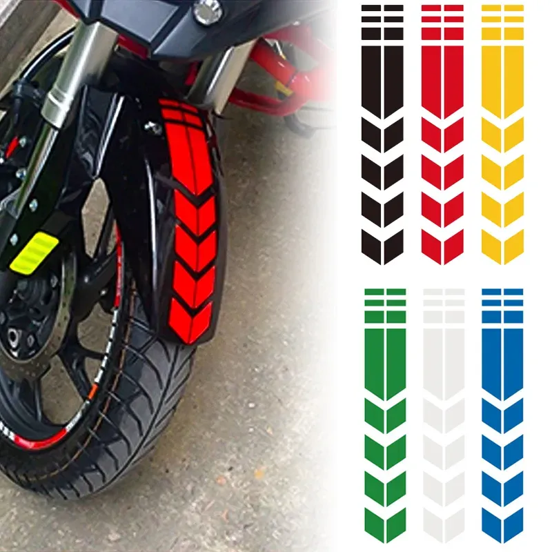 Motorcycle Arrow Stripe Reflective Stickers Fender Paste Waterproof ...