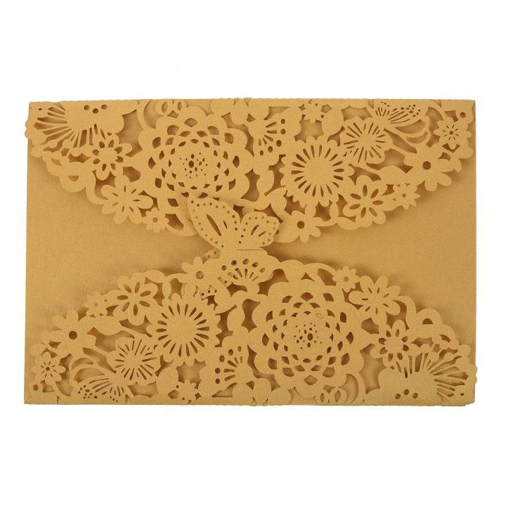 20X Carved Butterflies Romantic Wedding Party Invitation Card Envelope ...