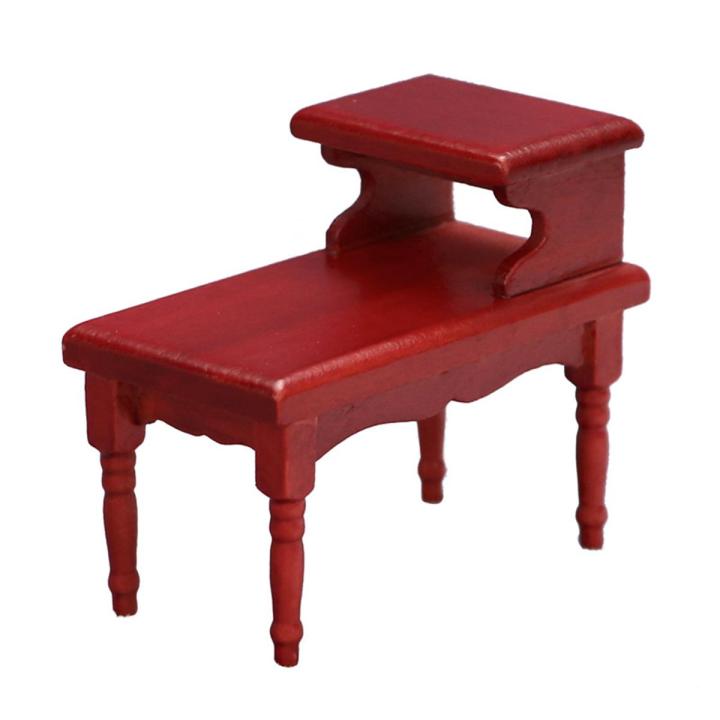 Miniature End Table Exquisite Birthday Gift Wood Dollhouse Mini Coffee ...