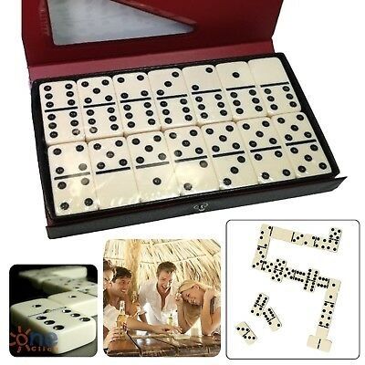 Dominoes Set 28 Piece Domino Tiles Handcrafted Classic Numbers Table ...