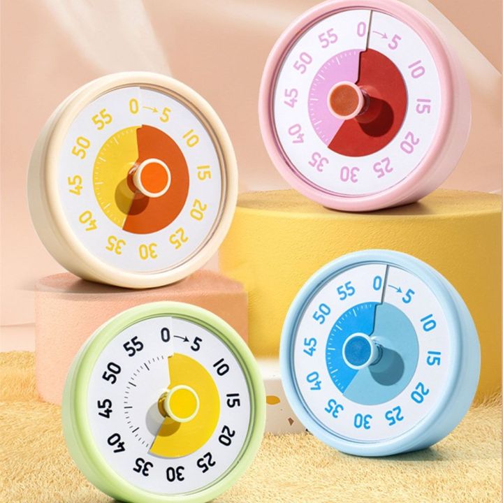 Cute Self-discipline Visual Timer Time Manager Silent Kitchen Timer Reminder Round Visualization ...