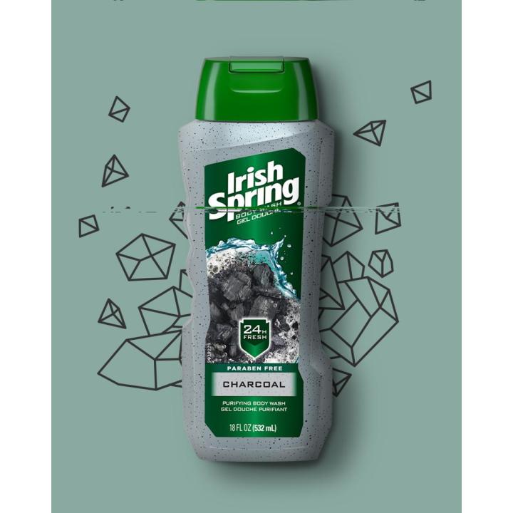 International Thailand product Body wash Shower Irish spring CHARCOAL ...