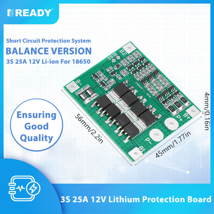 3S 25A 18650 Lithium Battery BMS- 12V | Daraz.com.bd