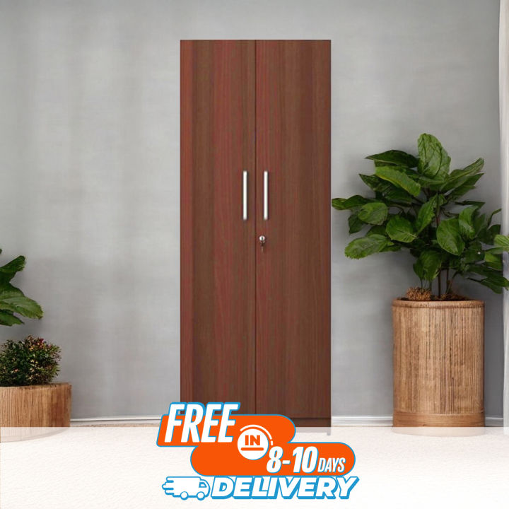 Urban Brown Secure 2 doors Compact Almirah, Partex MDF Laminated Board ...