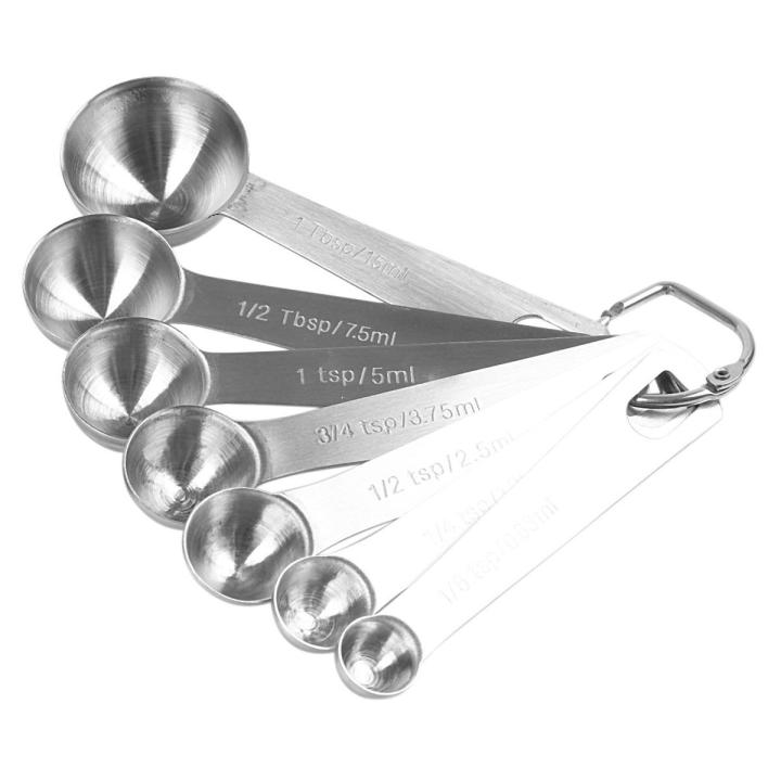 Individual Chef Measuring Spoons, Heavy Duty Round Stainless Steel ...