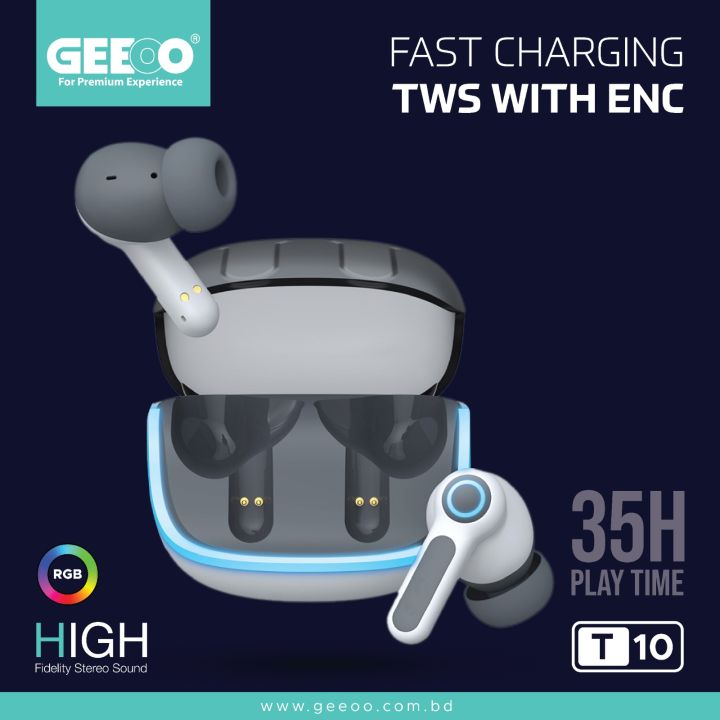 T10 Fast Charging TWS with ENC | Daraz.com.bd