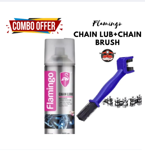 Flemingo Chain Lub 220 ml and Chain Clean Brush for Motorbike combo ...