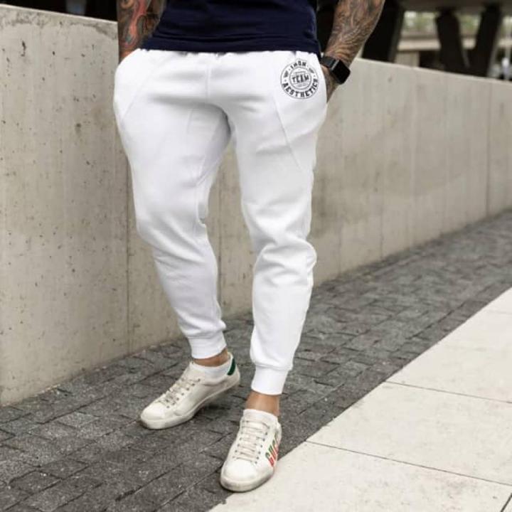 white High Quality Stylish joggers for Men | Daraz.com.bd